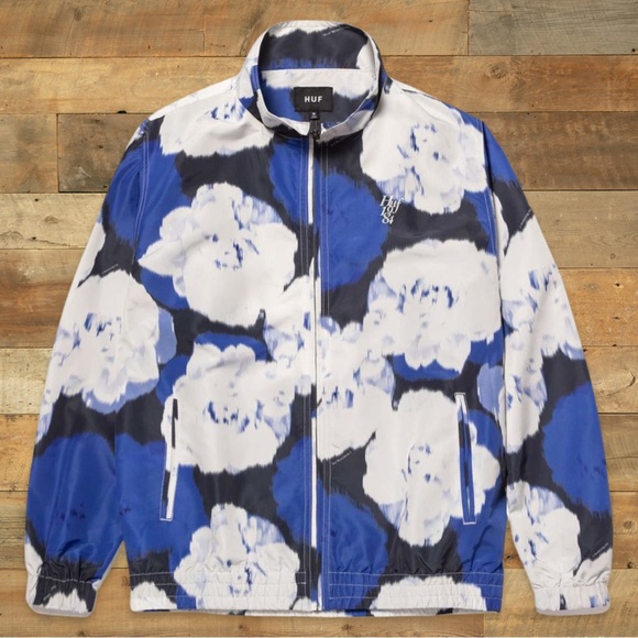 HUF | Jackets & Coats | Huf Hamptons Beach Jacket Blue Large | Poshmark